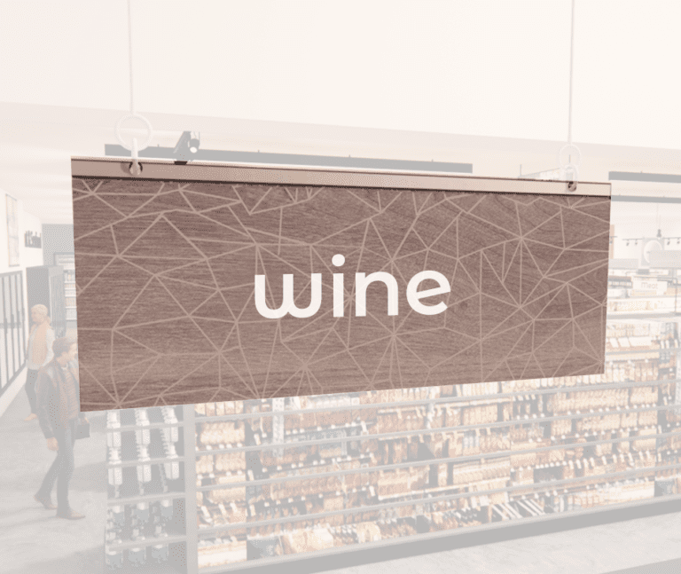 Department Sign, Hanging (Modern) - Small, Wine - Shop2It Retail