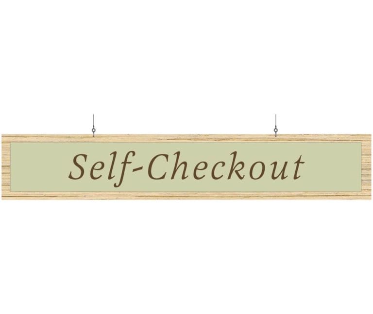 Self-Checkout Sign (Traditional) - Shop2It Retail