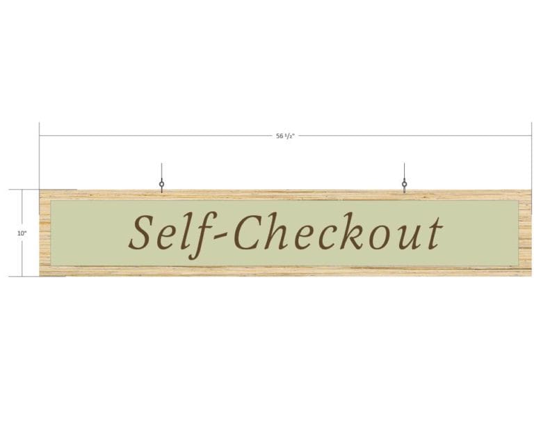 Self-Checkout Sign (Traditional) - Shop2It Retail