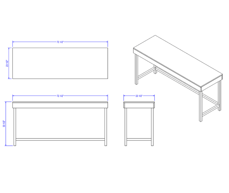 Bakery Display Table (Laney) - Narrow Depth - Shop2It Retail