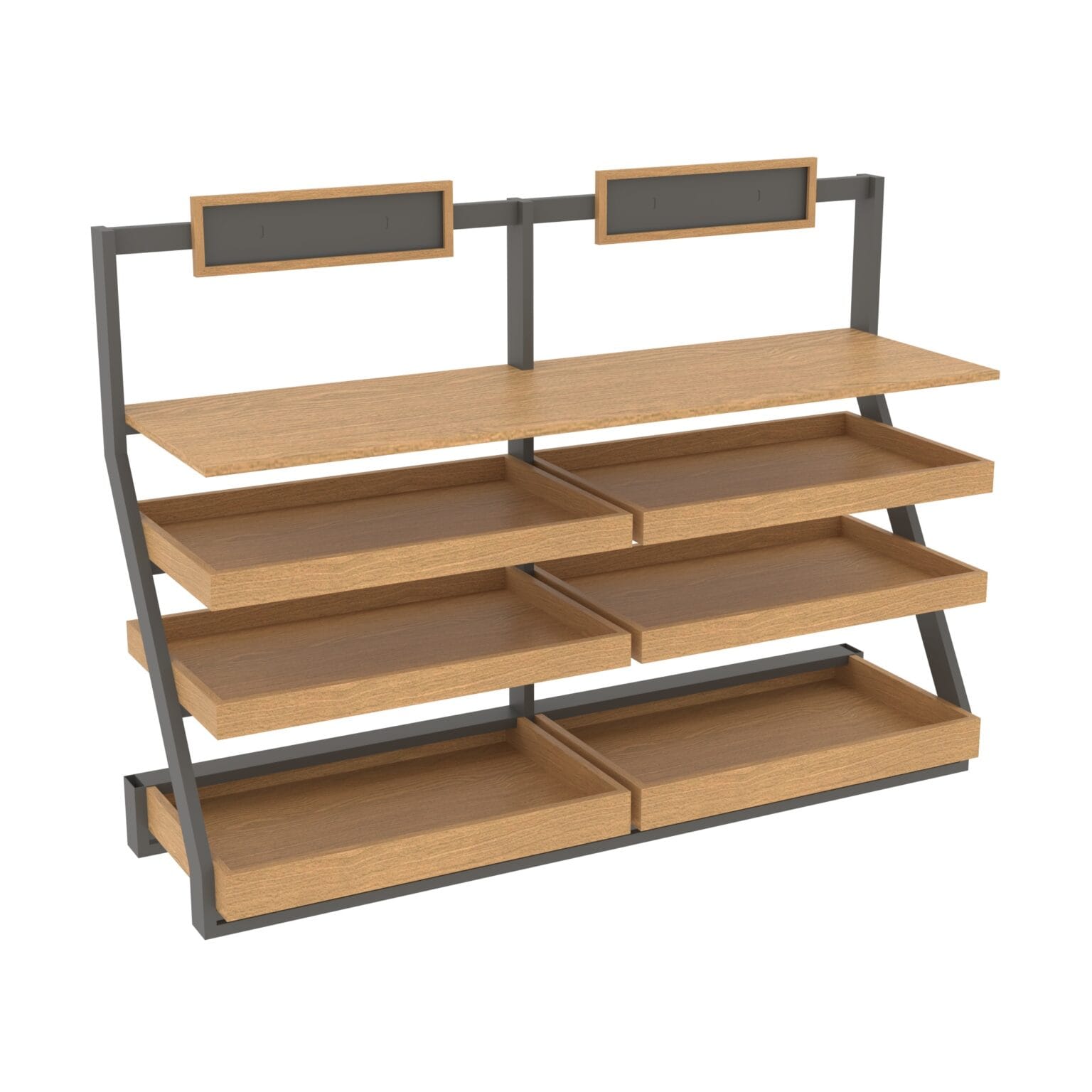 Large Bakery Display (Xander) - Wood Trays - Shop2It Retail