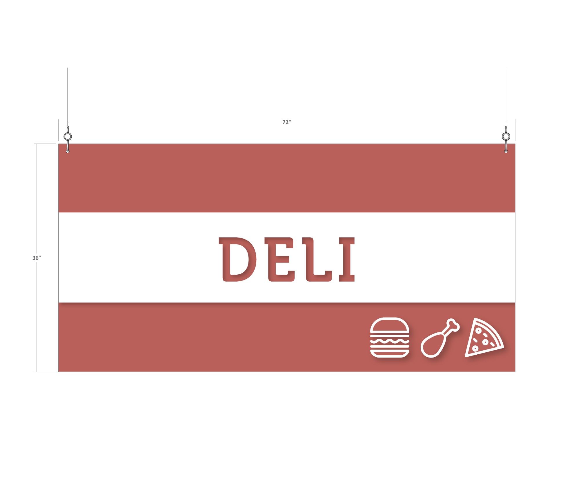Tall Department Sign (Iconic) - Deli - Shop2It Retail