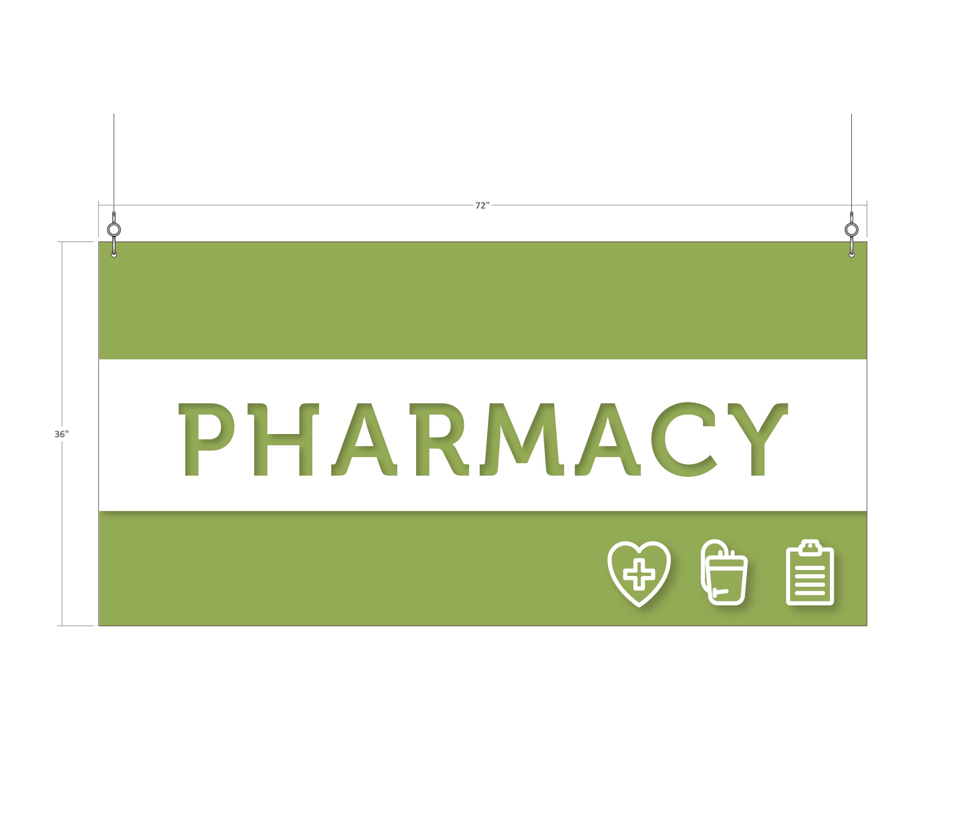 Tall Department Sign (Iconic) - Pharmacy - Shop2It Retail